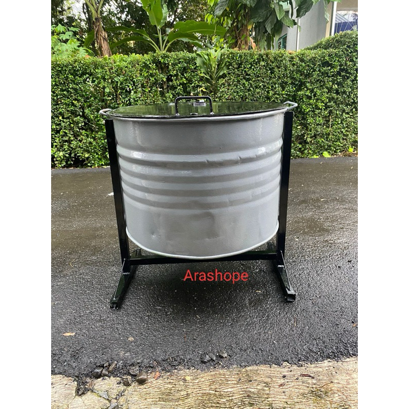 Jual Tong sampah besi 100 liter+tiang/drum/tong besar | Shopee Indonesia