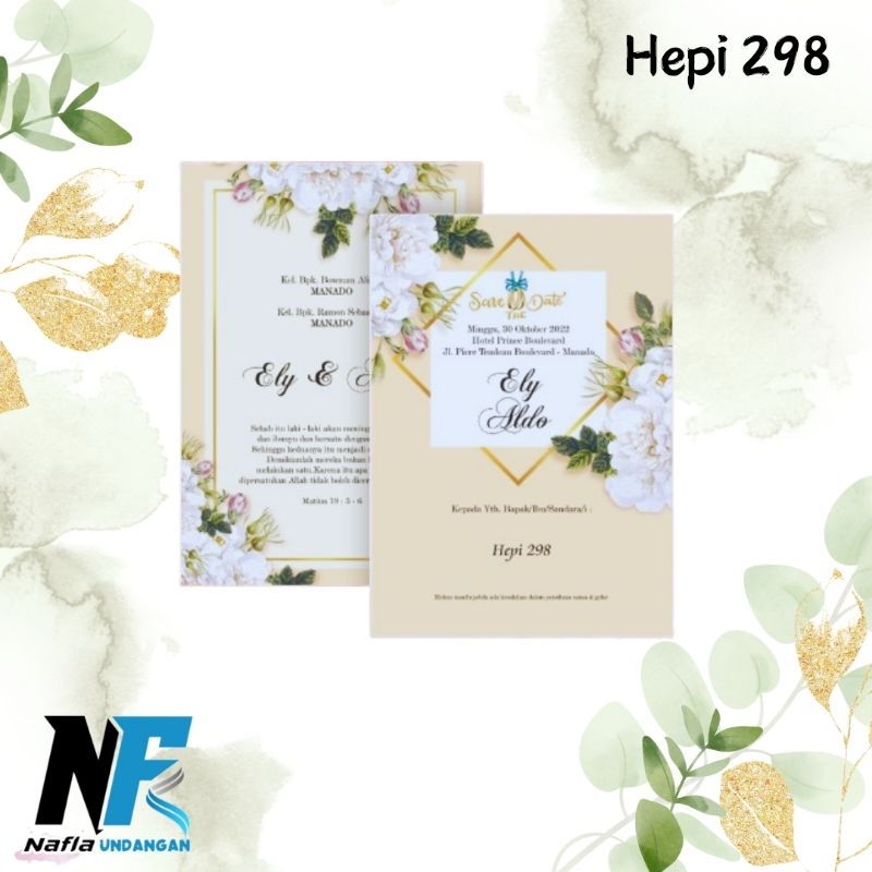 Jual Blangko Undangan atau Kertas Undangan Pernikahan HEPI 298 Harga Termurah Gratis File ...