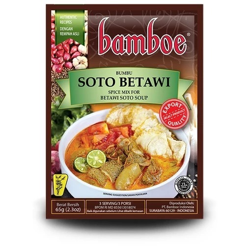 Jual Bumbu Instan Bamboe Soto betawi 65 gr | Festive Frozen Food ...