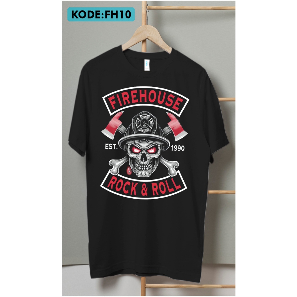 Jual Kaos firehouse band tshirt katun premium FH10 | Shopee Indonesia