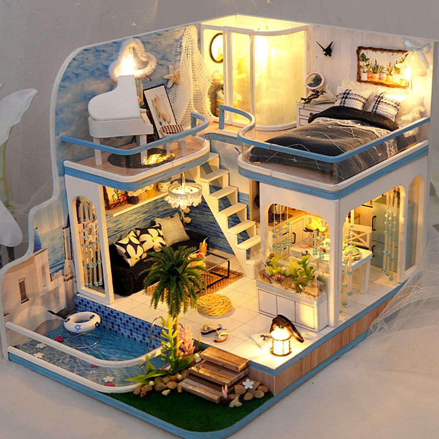 Jual DIY Rumah Rakit Miniature Diaroma House Aesthetic / Dekorasi Rakit ...