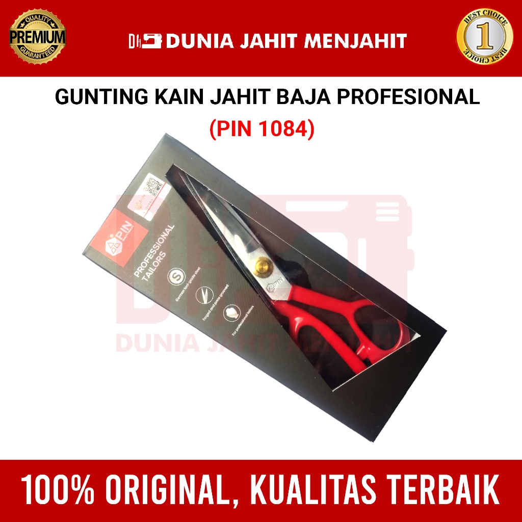 Jual ORIGINAL Gunting Kain Jahit Baja Profesional PIN PREMIUM | Shopee ...