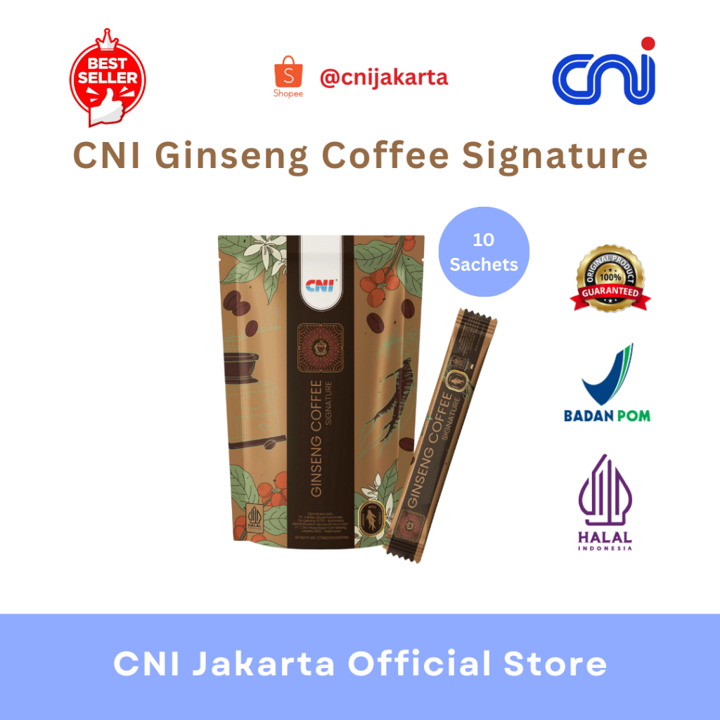 Jual CNI GINSENG COFFEE SIGNATURE 10 SACHETS - BARU! Aroma Kopi Lebih ...
