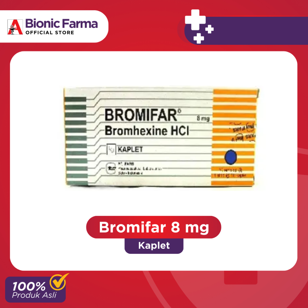 Jual Bromifar 8 mg Box @ 100 kaplet (Bromhexine Hcl) | Shopee Indonesia