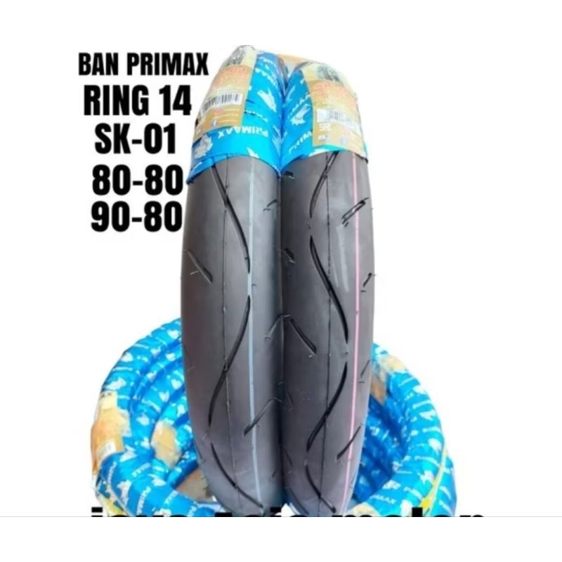 Jual BAN primax SK01 UKURAN 80/80/14 NON TUBLES HARGA SATUAN | Shopee ...