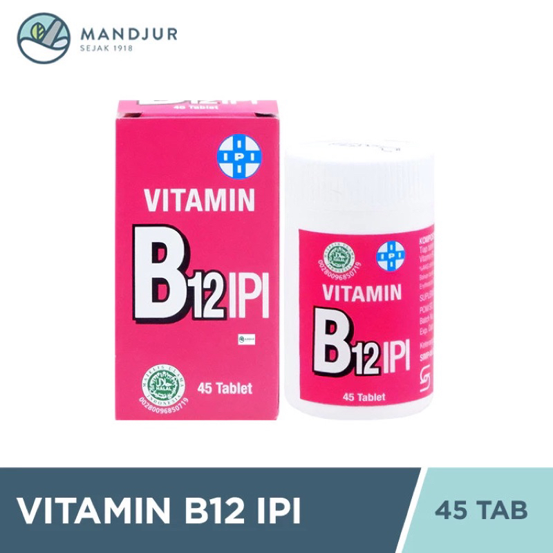 Jual [NEW] Vitamin B12 IPI Isi 45 Tablet Suplemen Makanan | Shopee ...