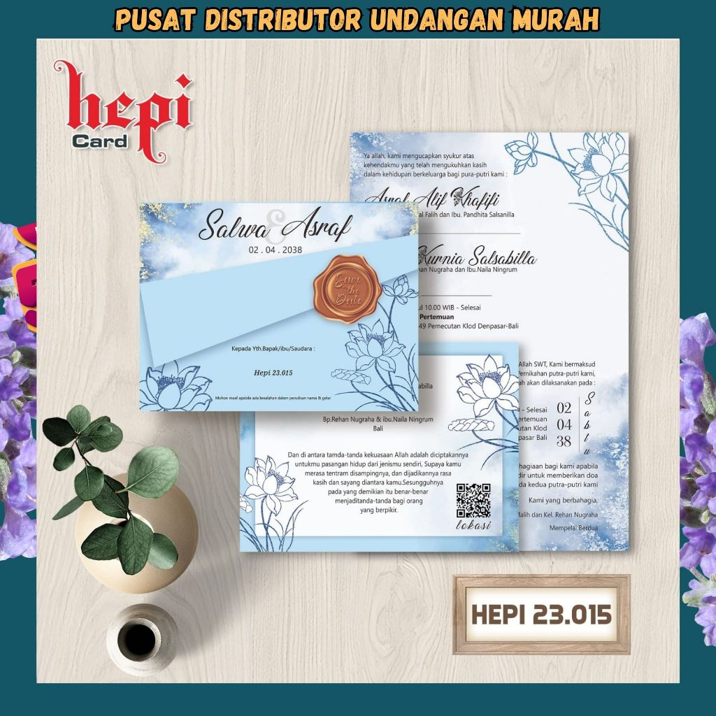 Jual Blangko Undangan Hepi 23.015 | Blangko Undangan Murah | Blangko ...