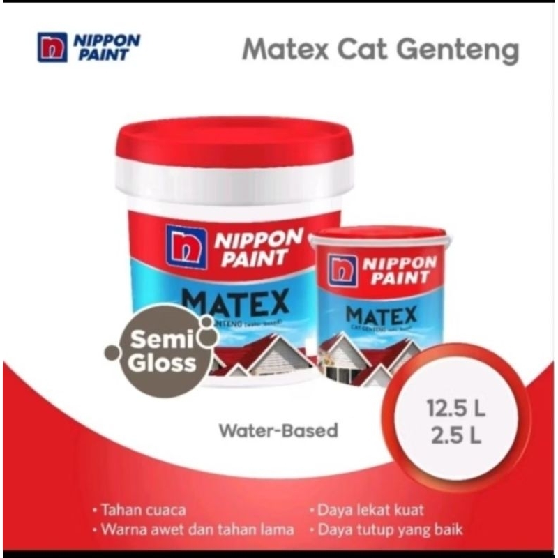 Jual NIPPON PAINT-MATEX CAT GENTENG -TINTING-12.5LTR | Shopee Indonesia