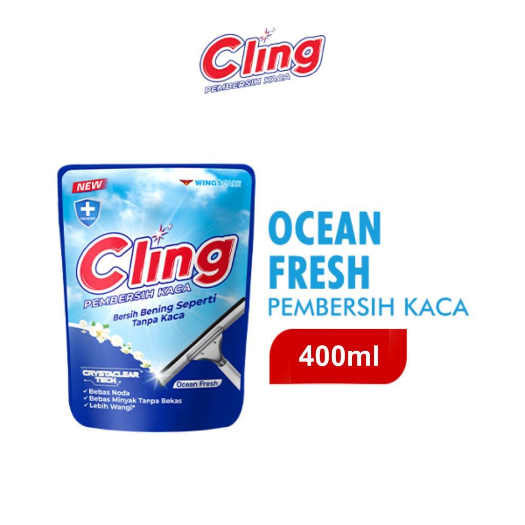 Jual Cling Pembersih Kaca Biru Ocean Fresh 400 ml | Shopee Indonesia