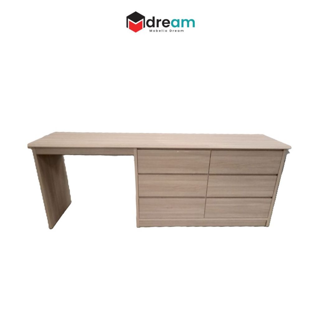 Jual Meja Kerja Tulis 6 Laci Desk Modern Minimalis & Multifungsi Kantor ...