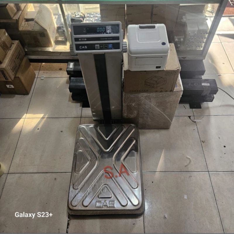 Jual TIMBANGAN DIGITAL PLUS PRINTER LABEL/TIMBANGAN DUDUK DIGITAL CAS DB-1H KAP 150KG X 10 GRAM ...