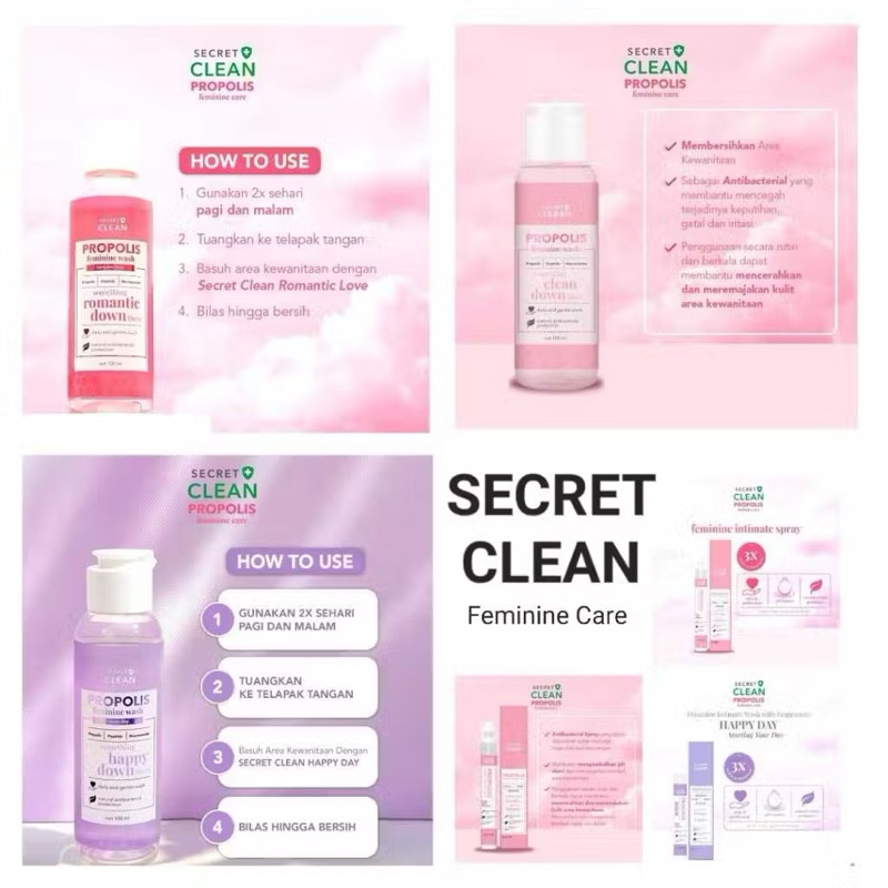 Jual SECRET CLEAN Propolis Feminine Care | Intimate Spray 8ml | Wash ...