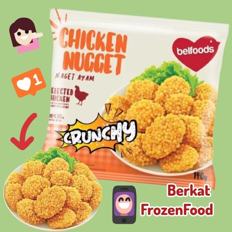 Jual BelFoods Chicken Nugget Crunchy 500 Gr | Shopee Indonesia