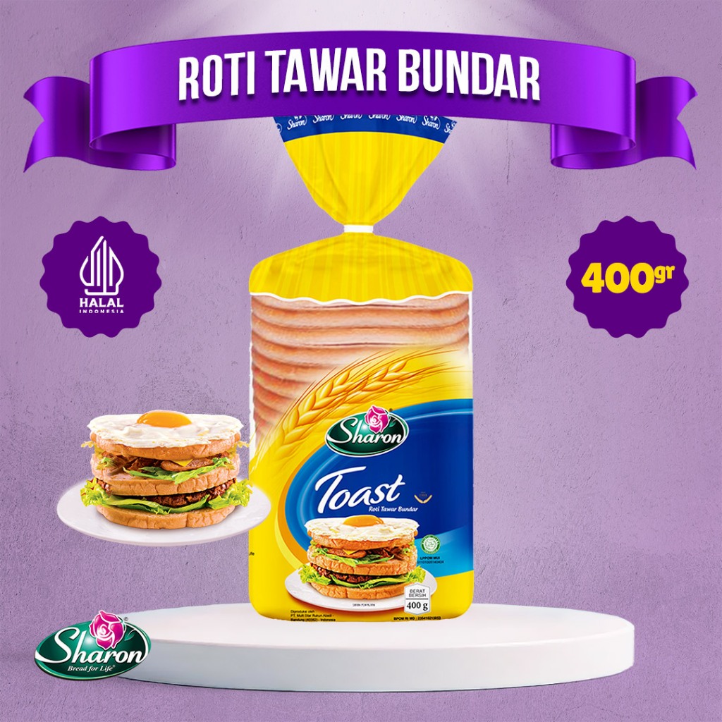 Jual Sharon Bakery Roti Tawar Bundar 400gr | Shopee Indonesia