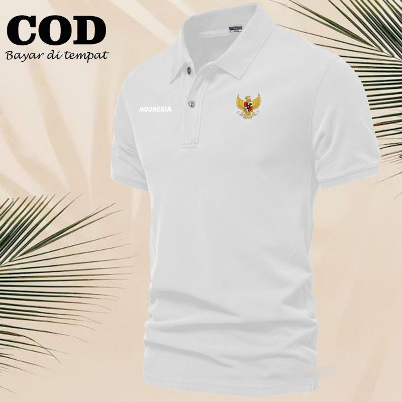 Jual kaos polo lakos pria wanita logo garuda Indonesia | Shopee Indonesia