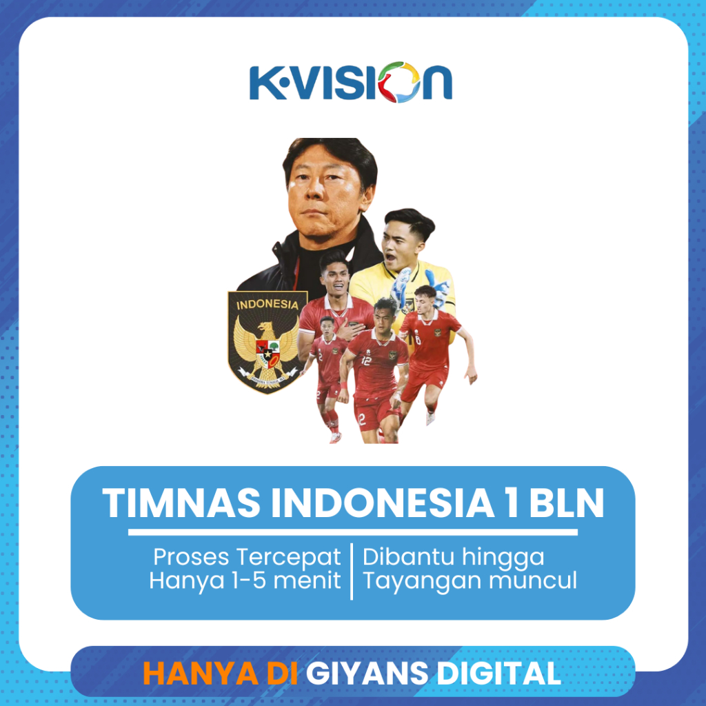 Jual PAKET TIMNAS INDONESIA KVISION K VISION K-VISION 30 HARI | Shopee ...