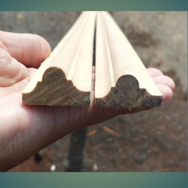Jual Profil kayu / Wall moulding kayu L:3cm P:200cm | Shopee Indonesia