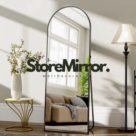Jual Kaca Cermin Standing Mirror Aesthetic Full Body Oval | Shopee ...