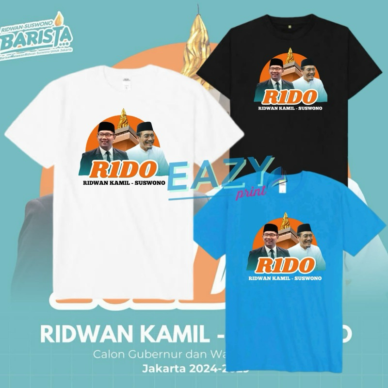 Jual KAOS R1DO MONAS RIDWAN KAMIL SUSWONO BAJU TSHIRT SERAGAM RIDO ...