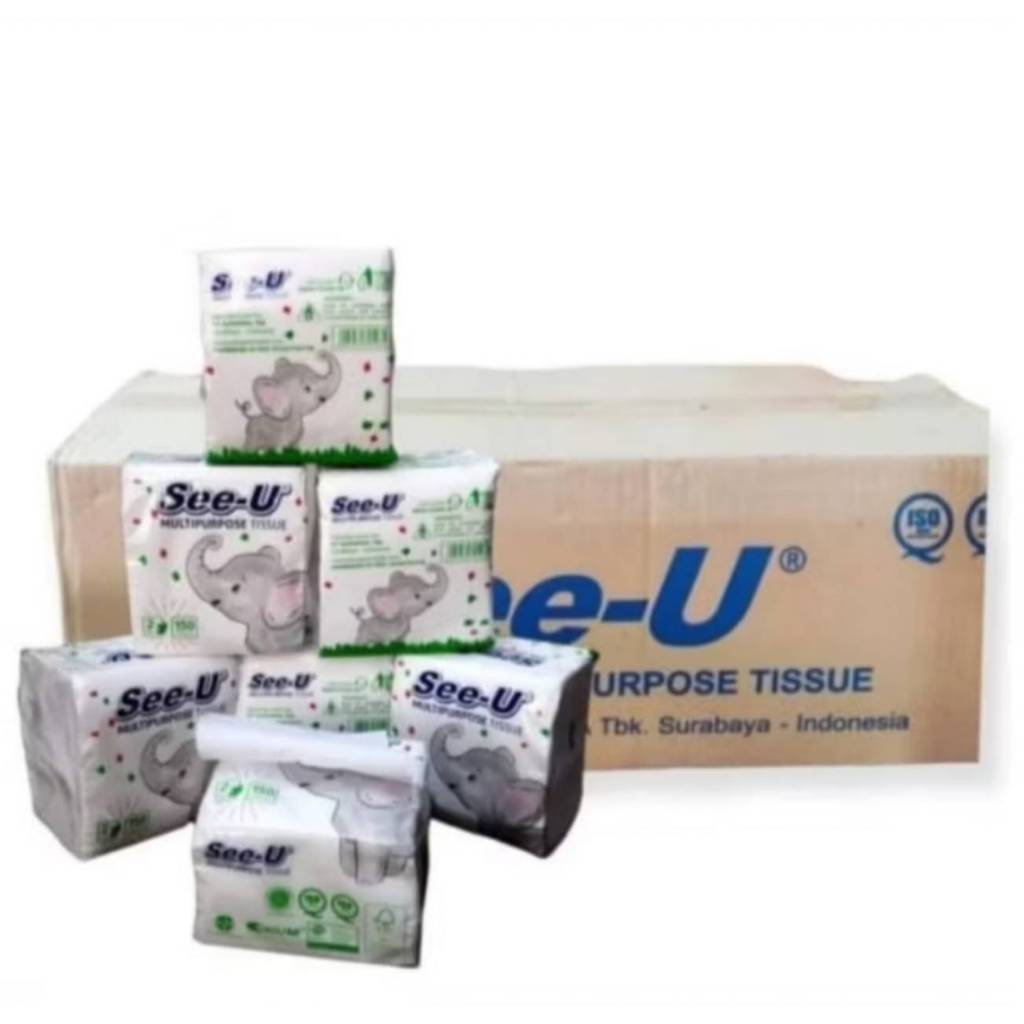 Jual 1 Dus 48 Pak Tissue See U 150 Sheet Harga Pedagang See U Gajah 1 ...
