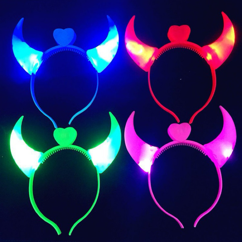 Jual Bando devil nyala/Bando tanduk cosplay halloween/Bando devil LED ...