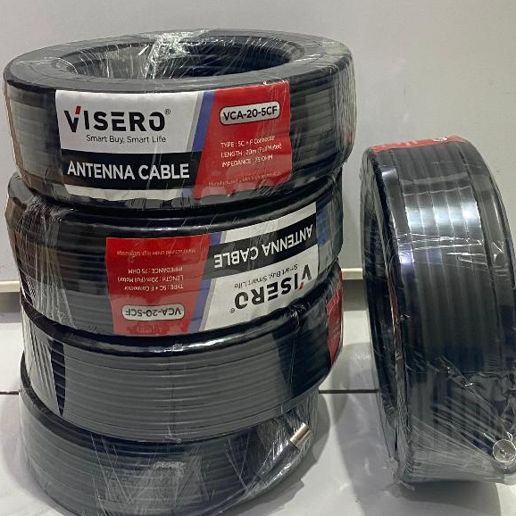 Jual Kabel Antena VISERO 20M VCA-20-5CF 20 Meter (Double Jack) Support ...