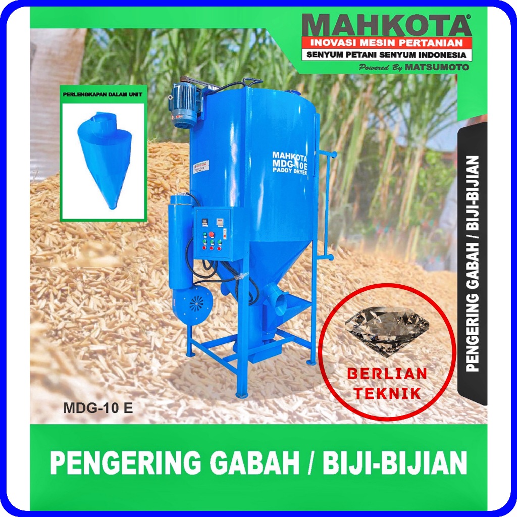 Jual Alat Pengering Gabah Biji-Bijian Mahkota MDG 10 E | Shopee Indonesia