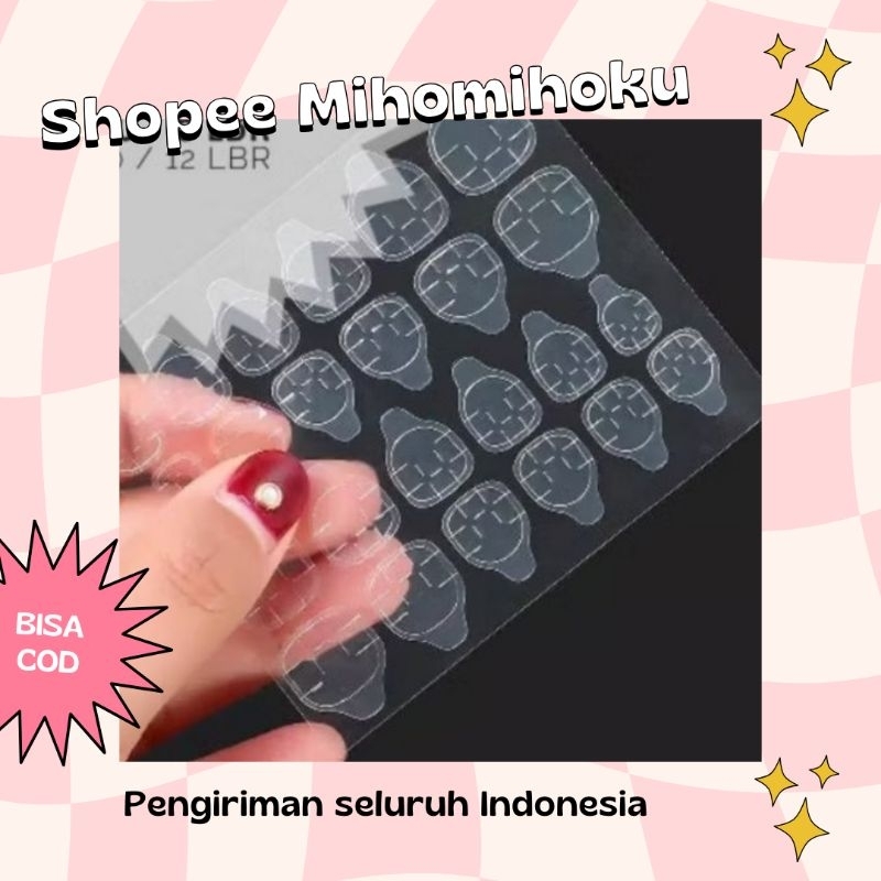 Jual MH28 - Stiker Lem Kuku Isi 24pc/12pc Berbagai Ukuran Stiker Lem ...