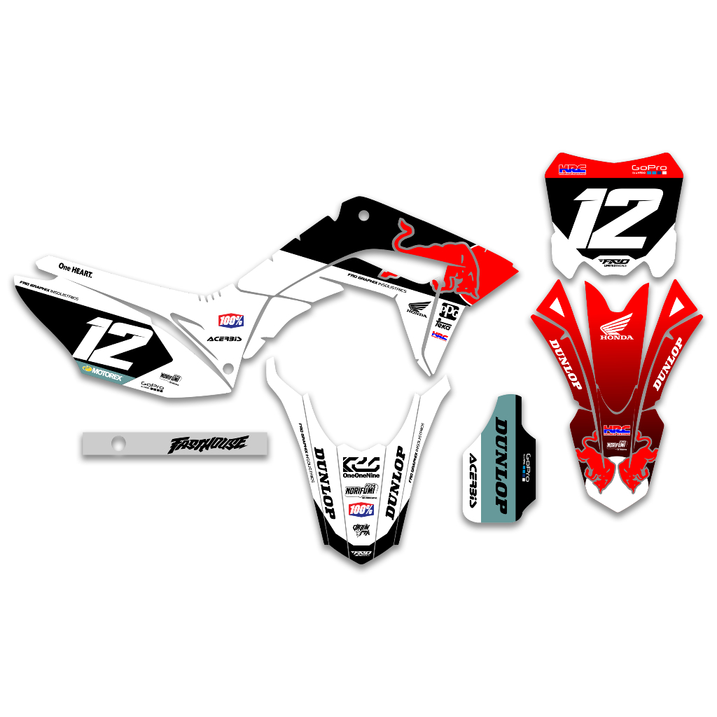 Jual DECAL STICKER CRF ~KLX D-TRACKER ~GORDON fullbody bisa custom nama ...