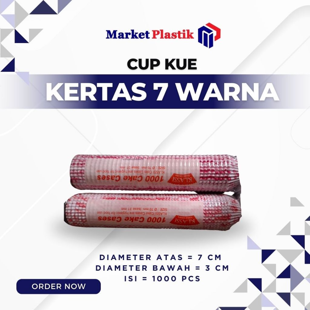 Jual Cake Cases/Cup Kue Kertas/Cake Cases Klassi 7 Warna/Cup Kertas ...