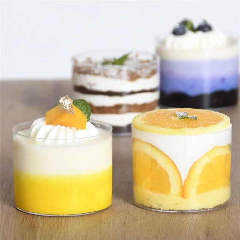 Jual 10pcs pudding cup sudah termasuk tutup bulat 200 ml food grade ...