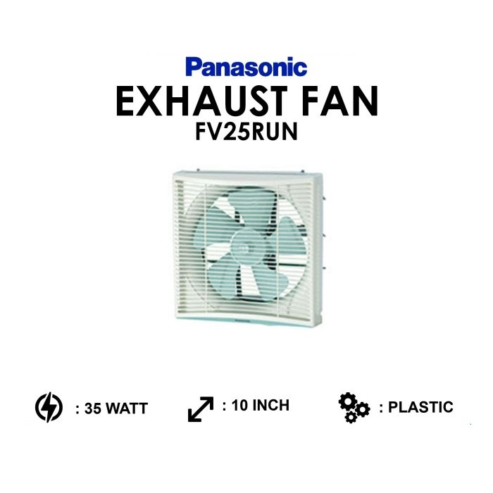 Jual Panasonic FV25RUN Exhaust Fan 10 inch Exhaust Dinding FV-25RUN FV ...