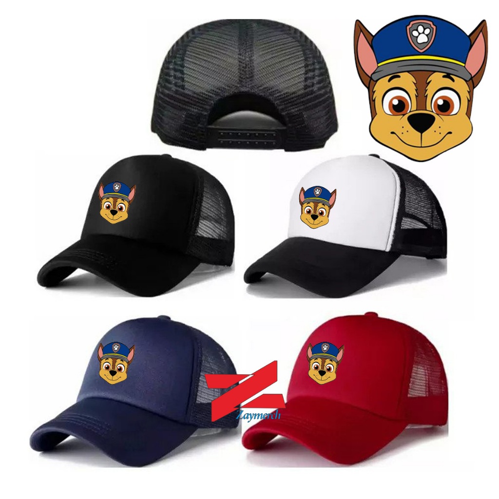 Jual topi paw patrol police head topi tracker topi jaring paw patrol ...