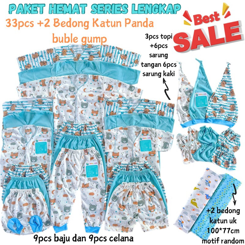 Jual 33pcs +2pcs Bedong Katun Paket Hemat Series Lengkap Perlengkapan ...