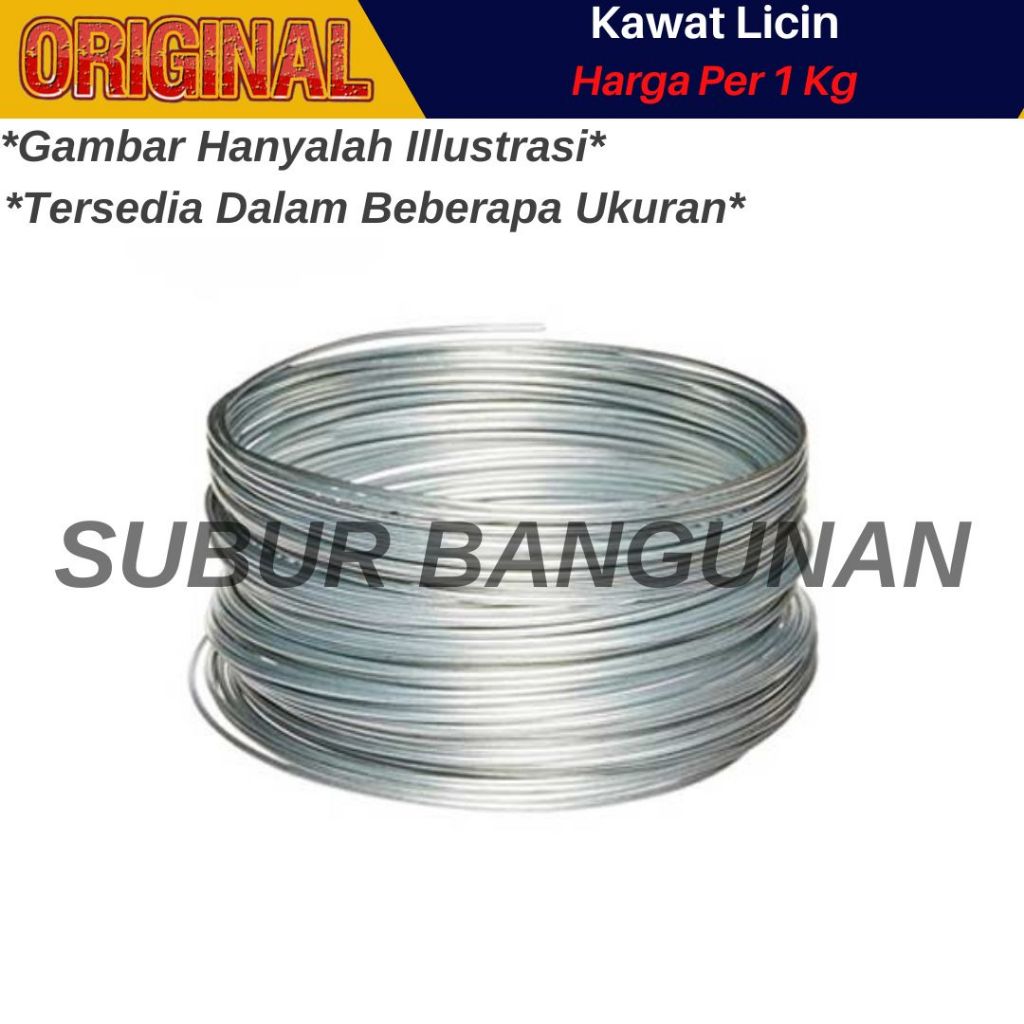 Jual Kawat Seng BWG Galvanis Tali Licin Ikat Sedang Per kg / KAWAT LICIN GALVANIS PUTIH | Shopee ...