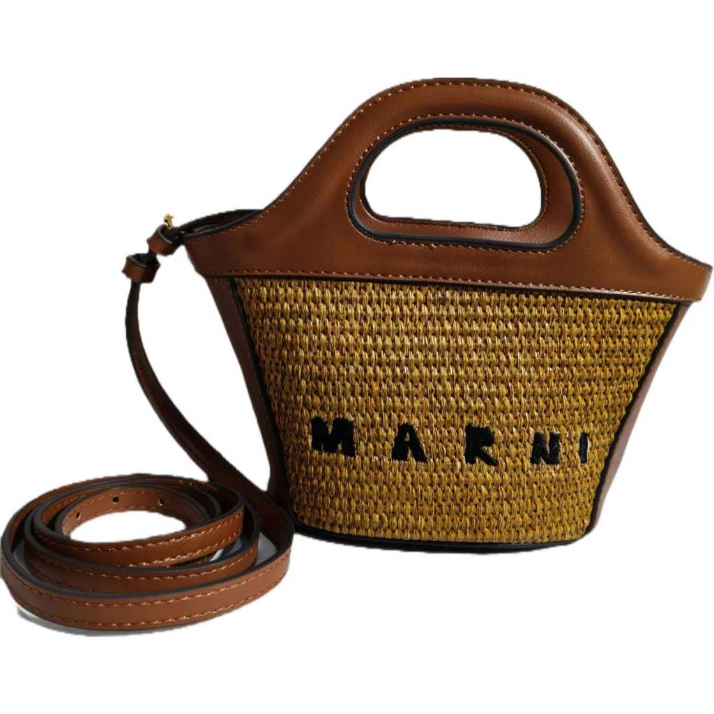 Jual MARNI MINI MICRO BAG RAFFIA LEATHER TROPICALIA | Shopee Indonesia