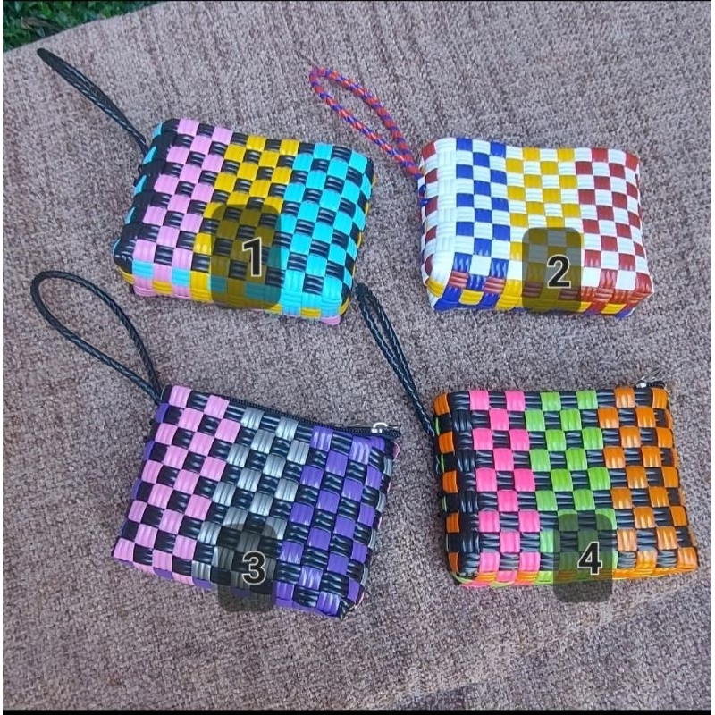 Jual Dompet receh anyaman jali uk, 3x12x2 ( muat uang saja ) | Shopee ...
