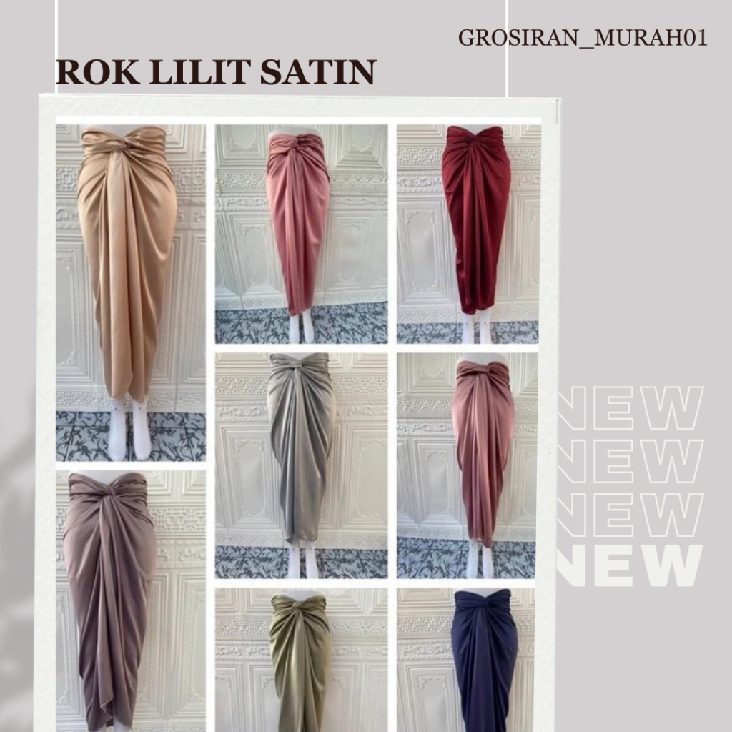 Jual baru ROK LILIT SATIN POLOS PREMIUM Bawahan Kebaya Serut best ...