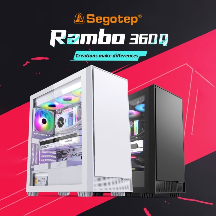Jual Casing PC Gaming Segotep RAMBO 360Q E-ATX / ATX / M-ATX Premium ...