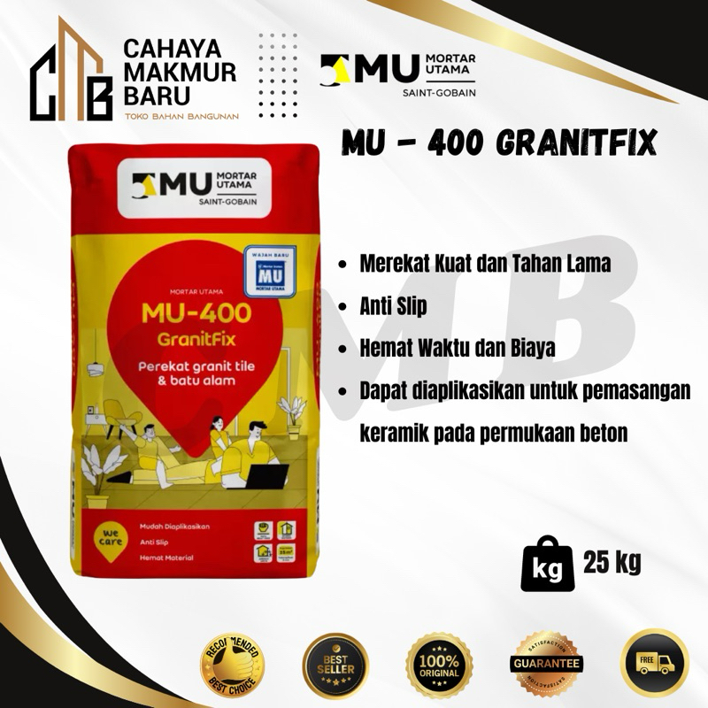 Jual Mortar Utama MU-400 GranitFix Perekat Granite Tile dan Batu Alam ...