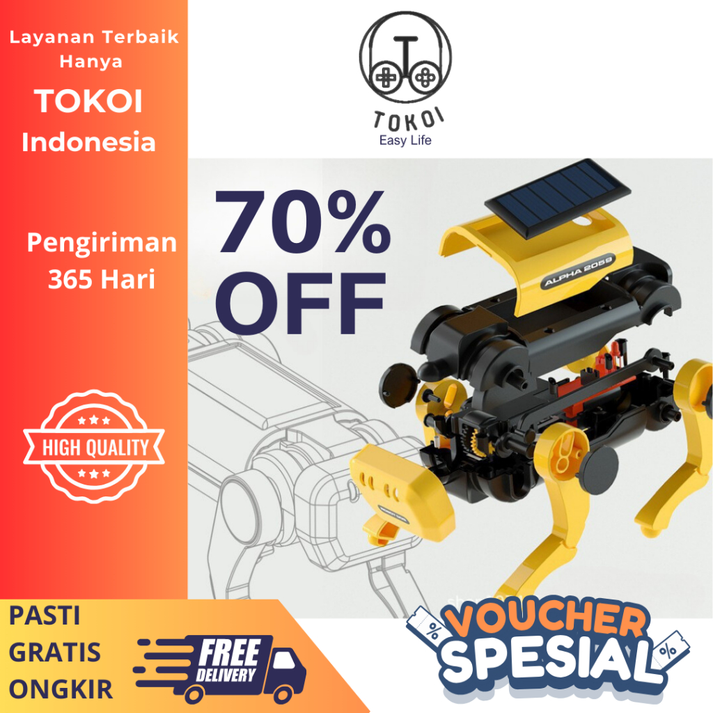 Jual STEAM Mainan Robot Anjing Rakit AI Kit | Mainan Perkembangan Otak ...