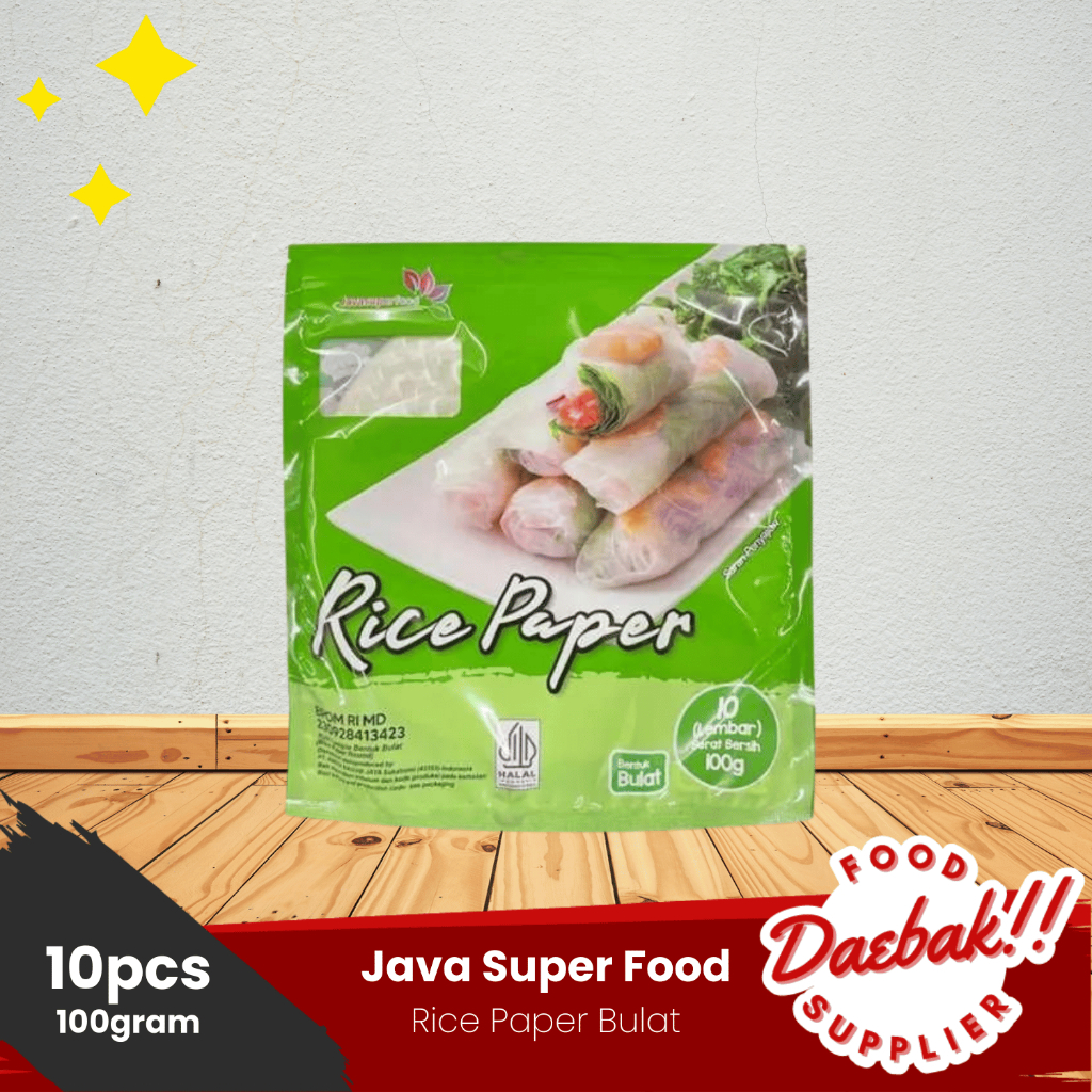 Jual Java Superfood Rice Paper Bulat | Circle Rice Paper | Kulit Lumpia 100gr 10pcs | Shopee ...