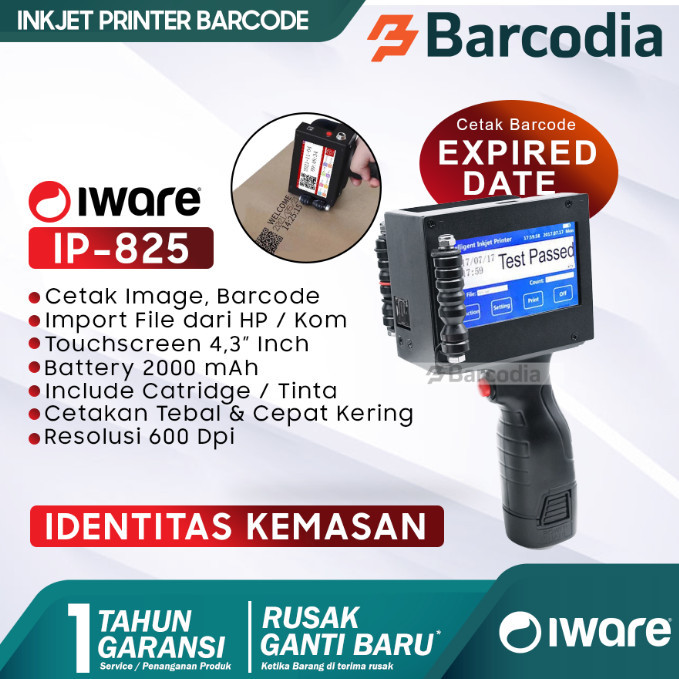 Jual Printer Portable Handheld Inject MFG EXP - Iware IP825 / IP-825 ...