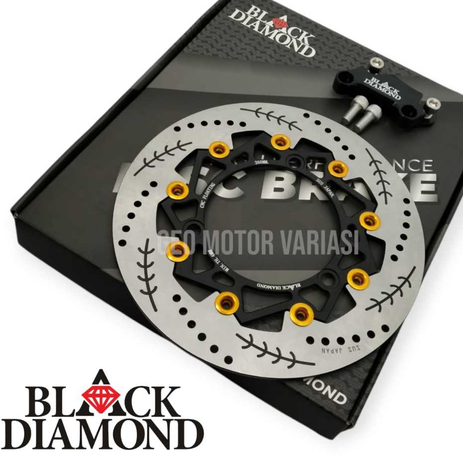 Jual DISC PIRINGAN CAKRAM DEPAN TULANG IKAN SUS JAPAN BLACK DIAMOND 260MM NMAX NEO S / NMAX ...