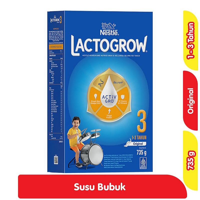 Jual LACTOGROW 3 HAPPYNUTRI susu formula bubuk pertumbuhan anak 1-3 ...