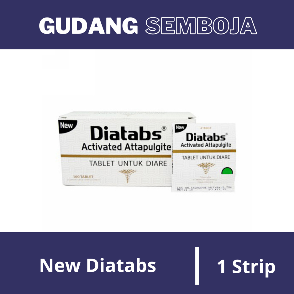 Jual New Diatabs Strip Isi 4 Tablet / Obat Diare Mencret Buang Air ...