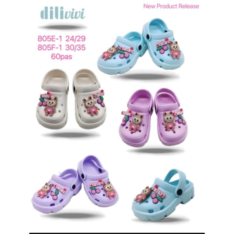 Jual Sandal Baim Anak Perempuan Jibbitz Rabbit Rante Dan LABUBU Dili ...