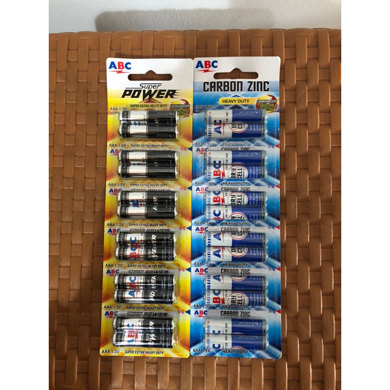 Jual ABC Batu Baterai Super Power dan Carbon Zinc AAA isi 2 | Shopee ...
