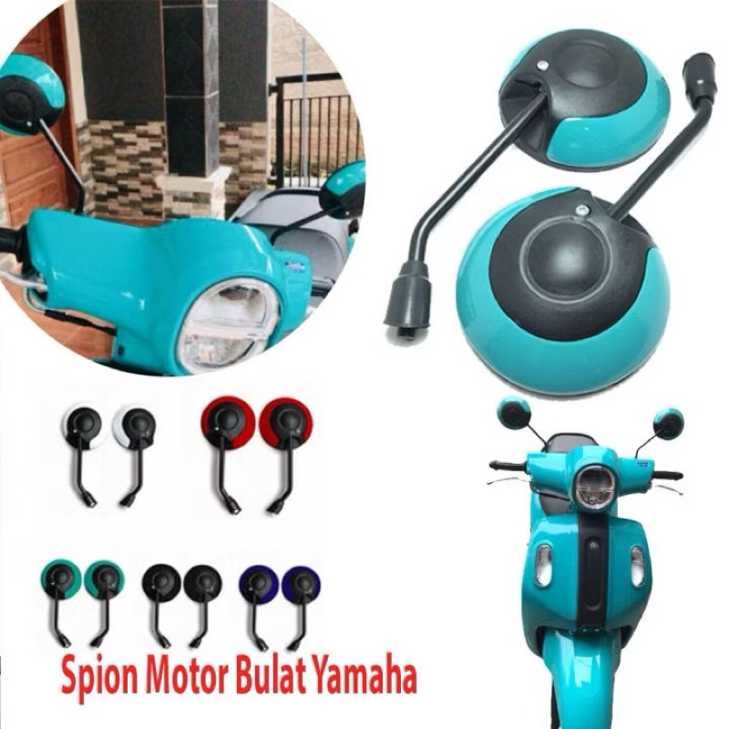 Jual SPION Yamaha FAZZIO bulat Pink/toska/kuning/abu-abu/hitam/merah ...