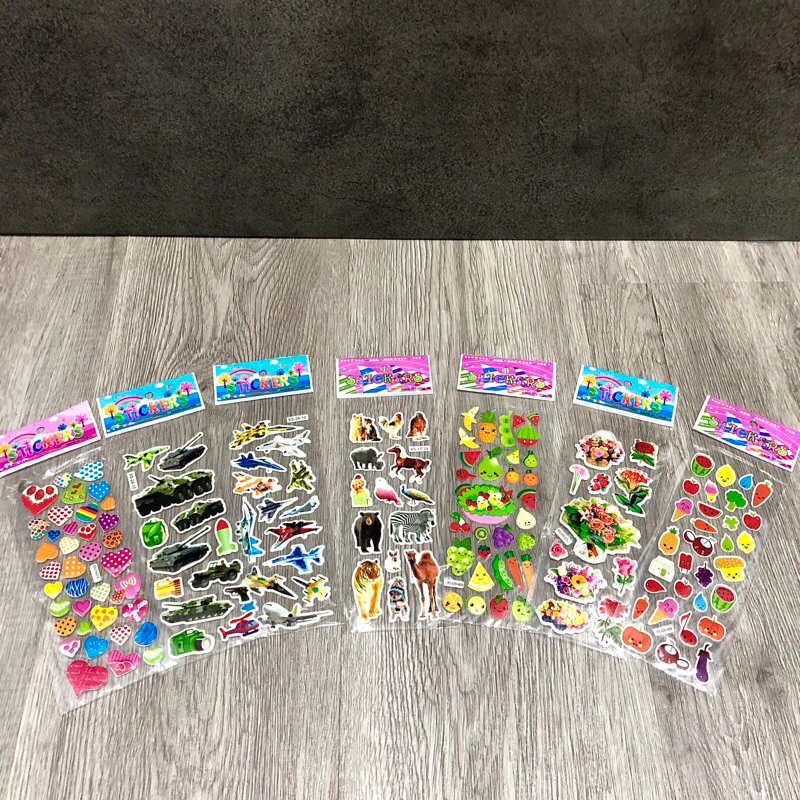 Jual Sticker Timbul/Sticker 3D/Mainan Sticker Anak Satuan/Sticker lucu ...